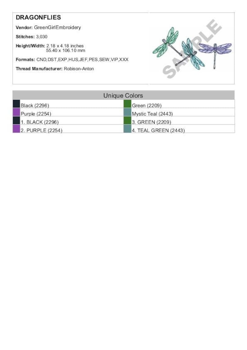 Dragonflies Machine Embroidery Design - Etsy