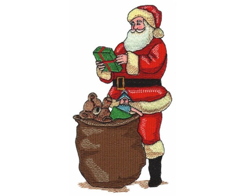 Santa Machine Embroidery Design - Etsy