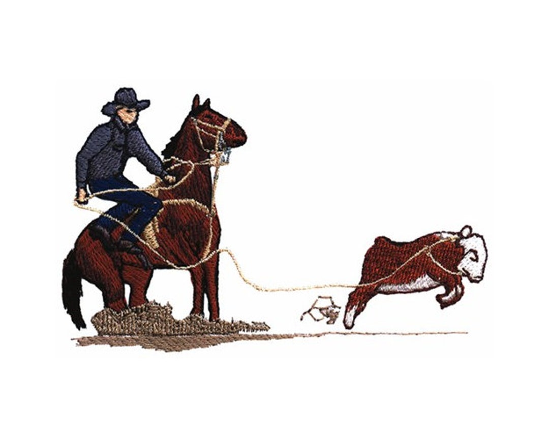 Calf Roping Event - Machine Embroidery Design - Etsy