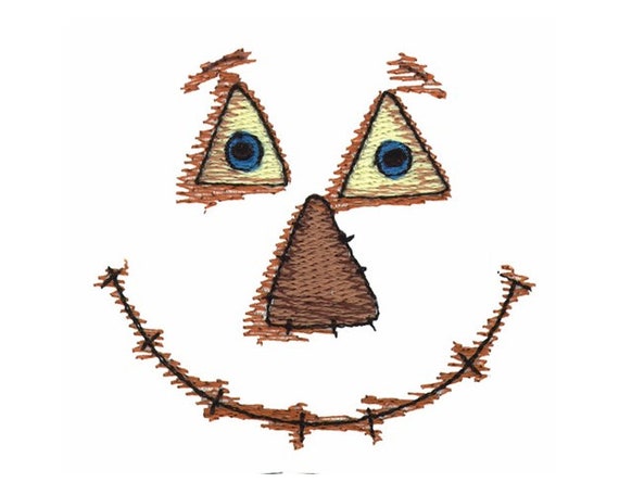 Scarecrow Face Machine Embroidery Design - Etsy