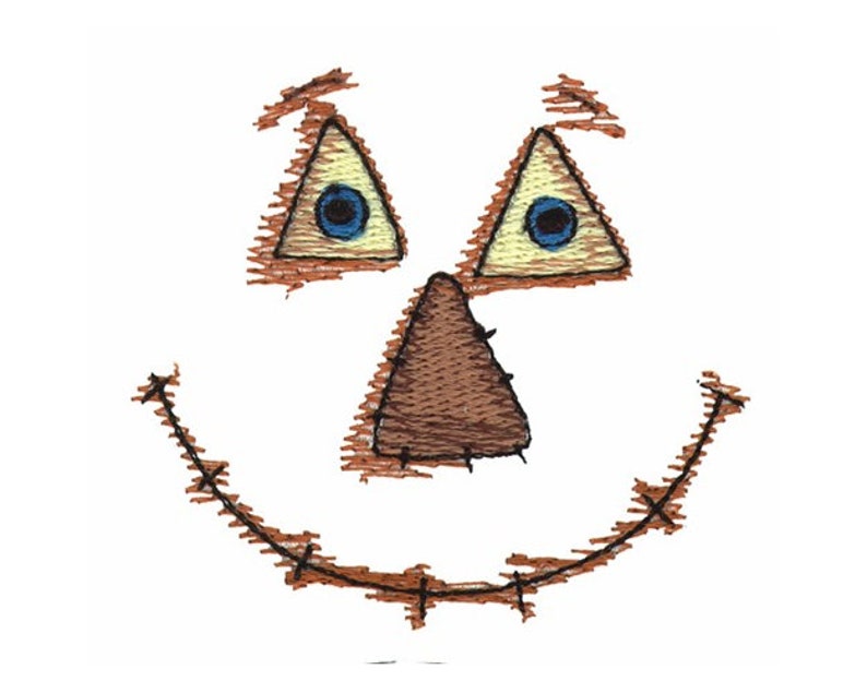 Scarecrow Face - Machine Embroidery Design - Etsy