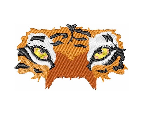 Tiger Eyes Machine Embroidery Design - Etsy