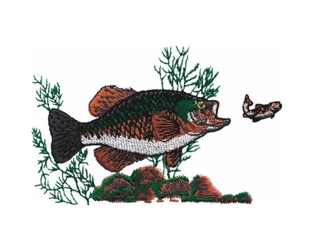 Crappie Scene - Machine Embroidery Design - Etsy