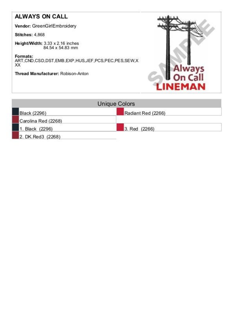 Always on Call Machine Embroidery Design - Etsy