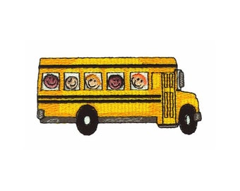 School Bus Machine Embroidery Design - Etsy