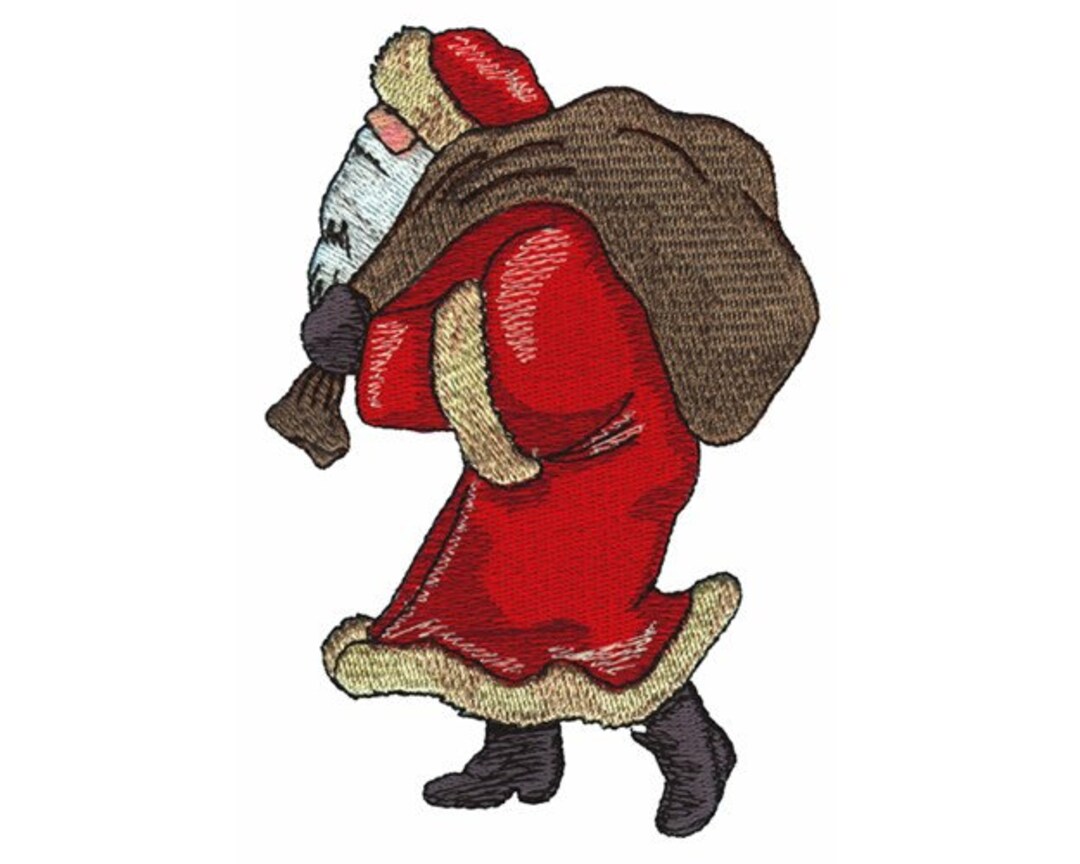 Santa - Machine Embroidery Design - Etsy