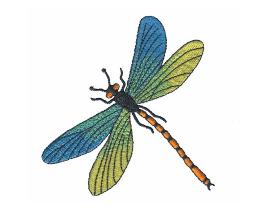 Large Dragonfly - Machine Embroidery Design - Etsy