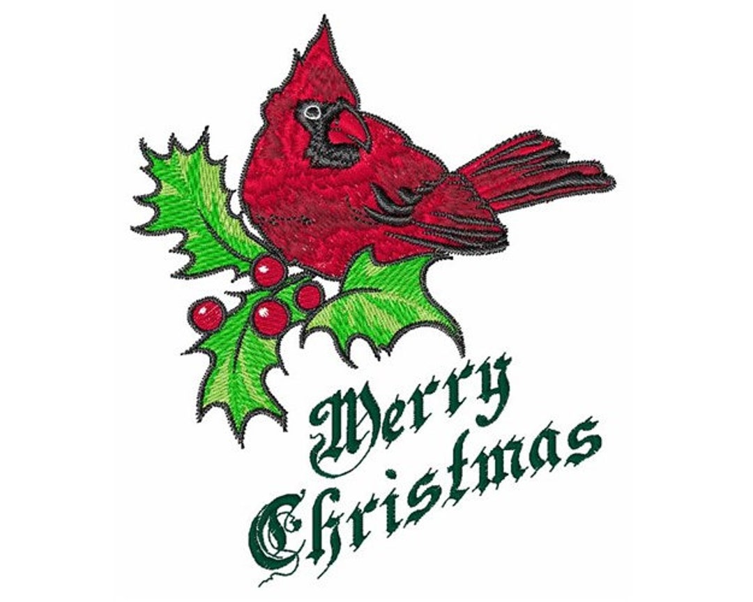 Merry Christmas Machine Embroidery Design - Etsy