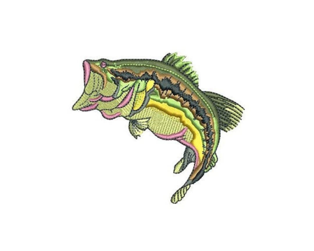 Largemouth Bass - Machine Embroidery Design - Etsy