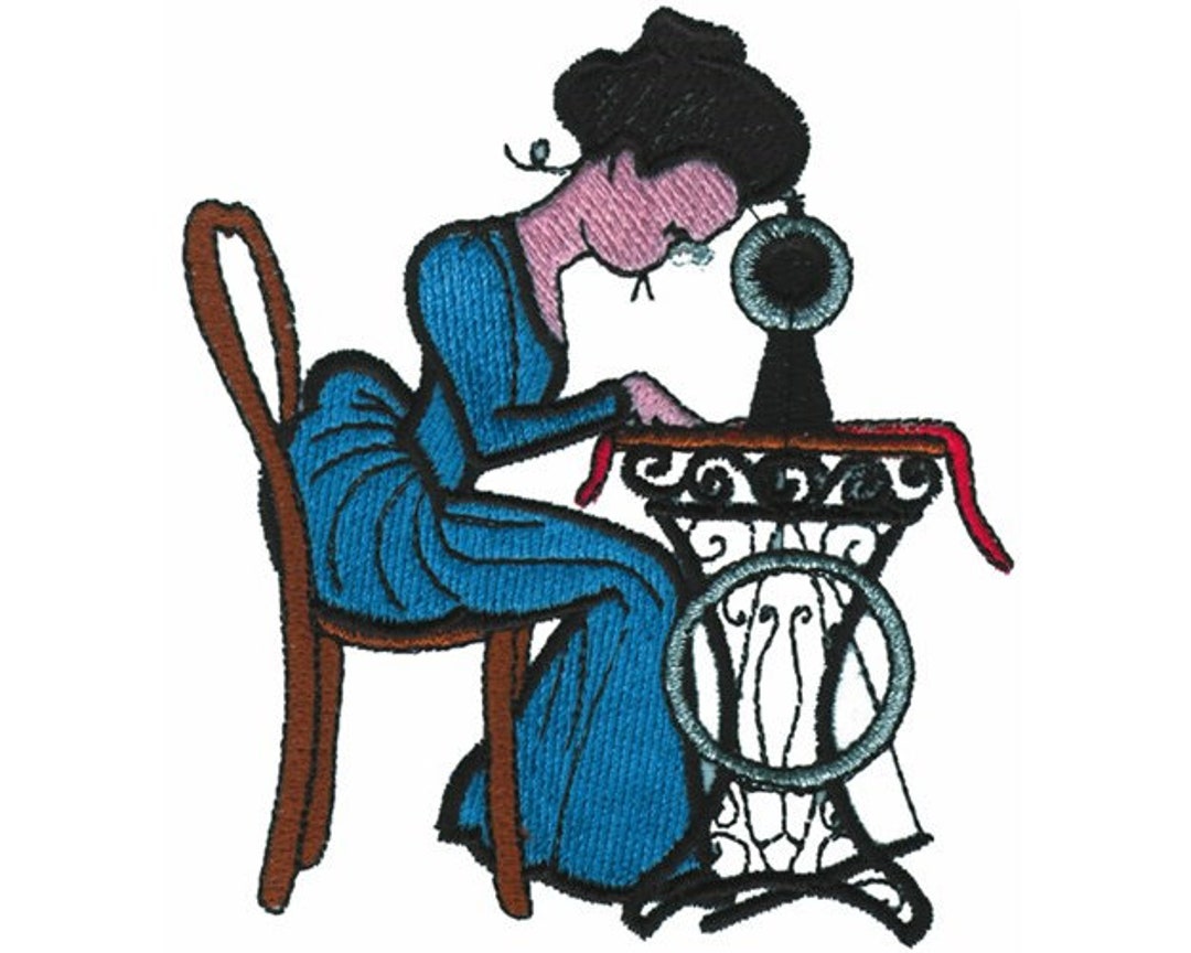 Old Fashioned Seamstress Machine Embroidery Design - Etsy