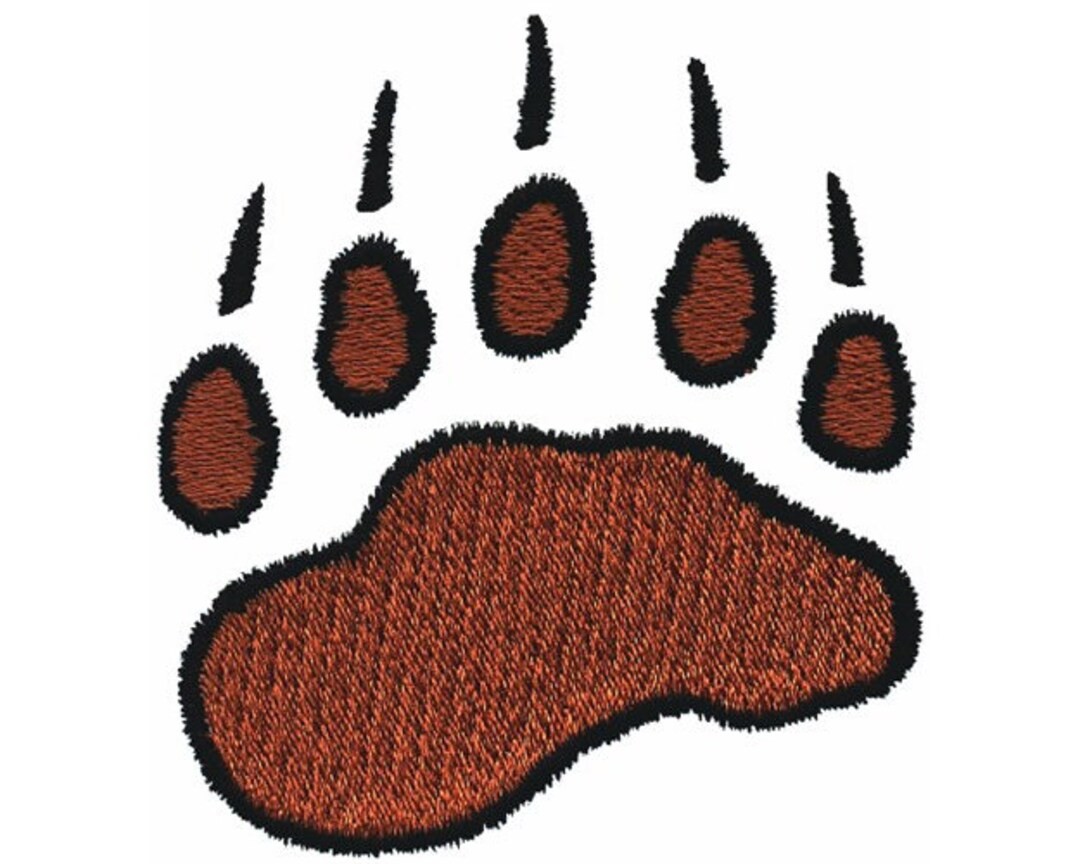 Bear Paw Print Machine Embroidery Design - Etsy