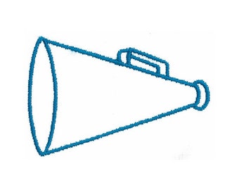 Megaphone Machine Embroidery Design - Etsy