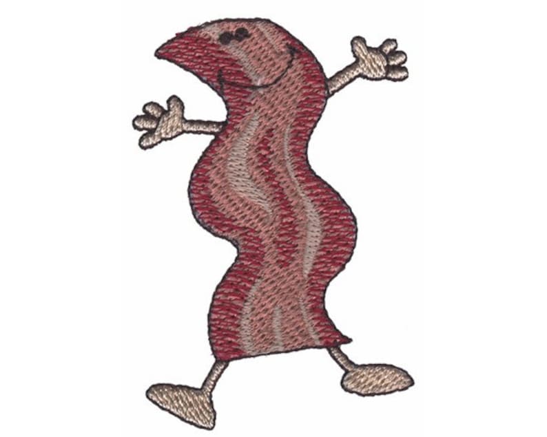 Happy Bacon - Machine Embroidery Design - Etsy