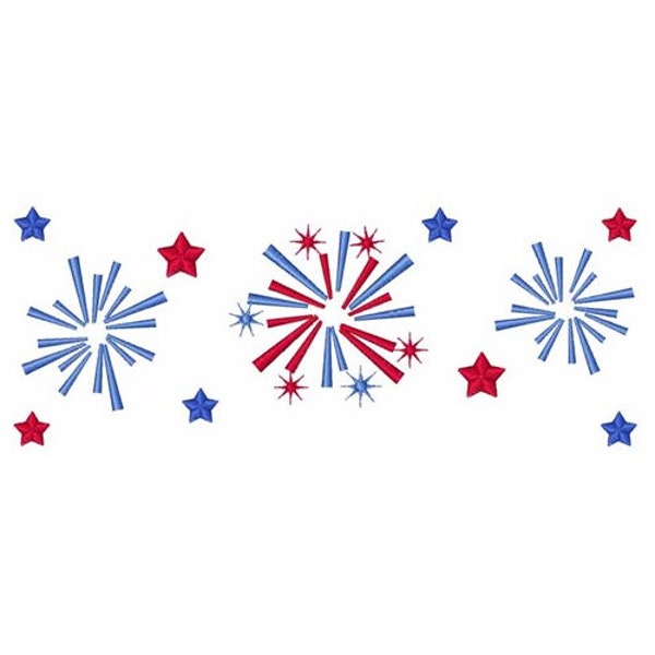 Fireworks Border Machine Embroidery Design - Etsy