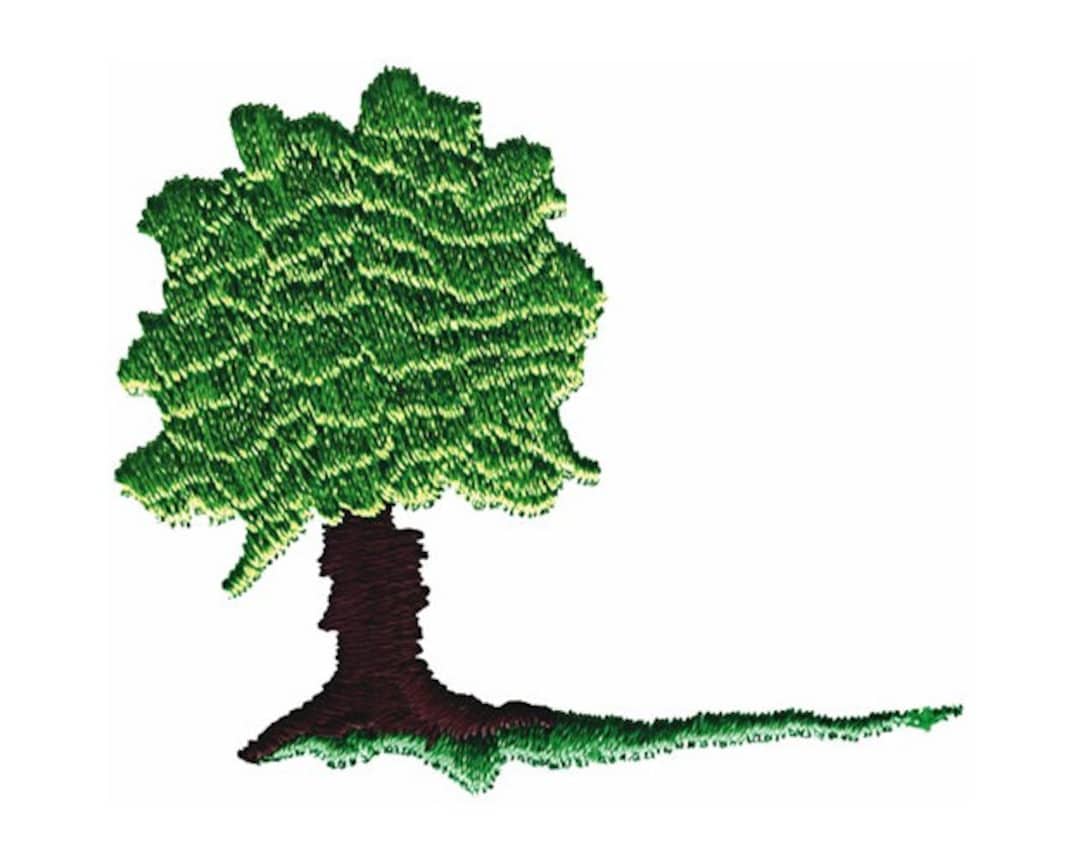 Oak Tree Machine Embroidery Design - Etsy