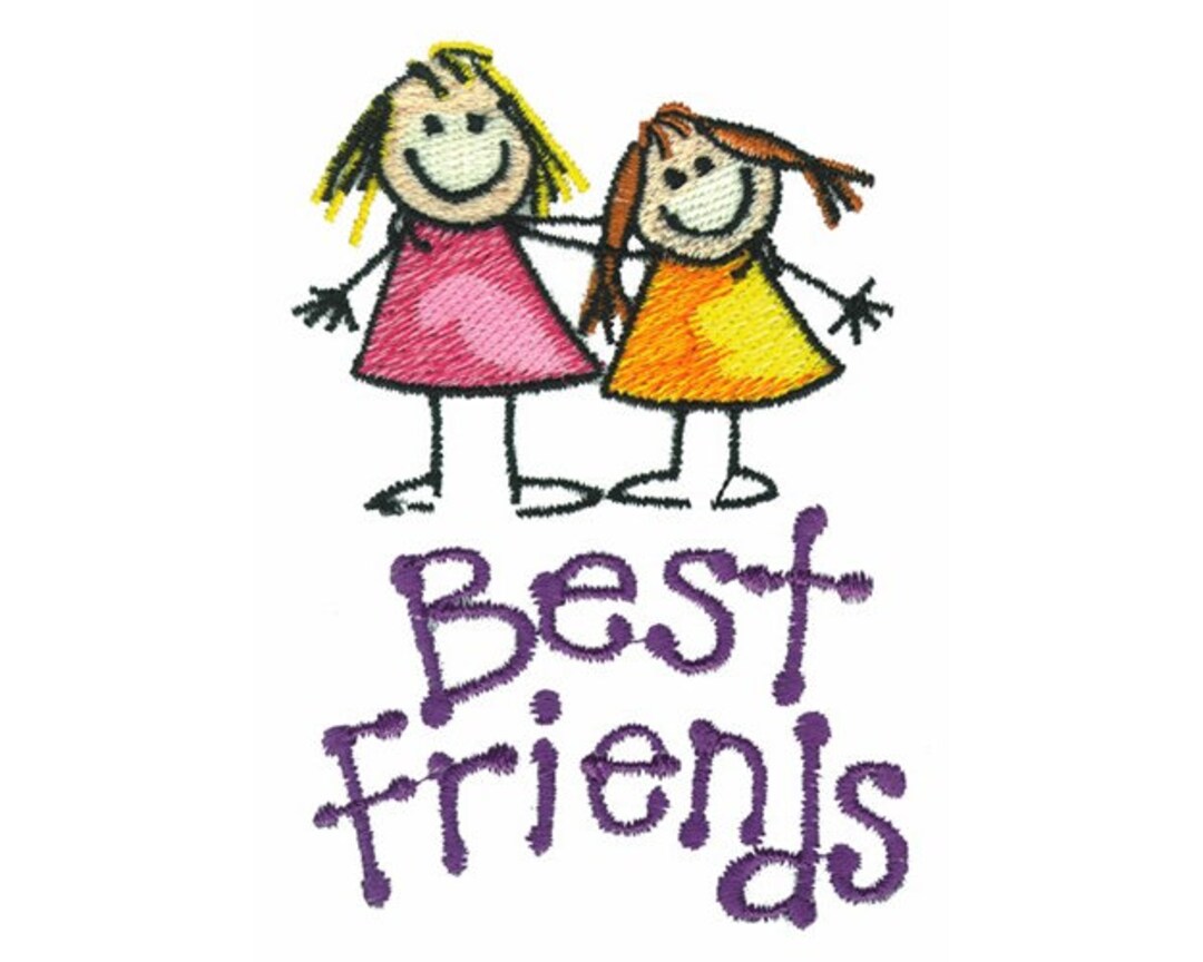 Best Friends - Machine Embroidery Design - Etsy