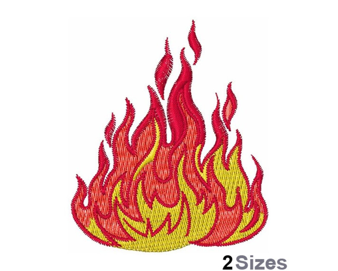 Fire Flames Machine Embroidery Design - Etsy
