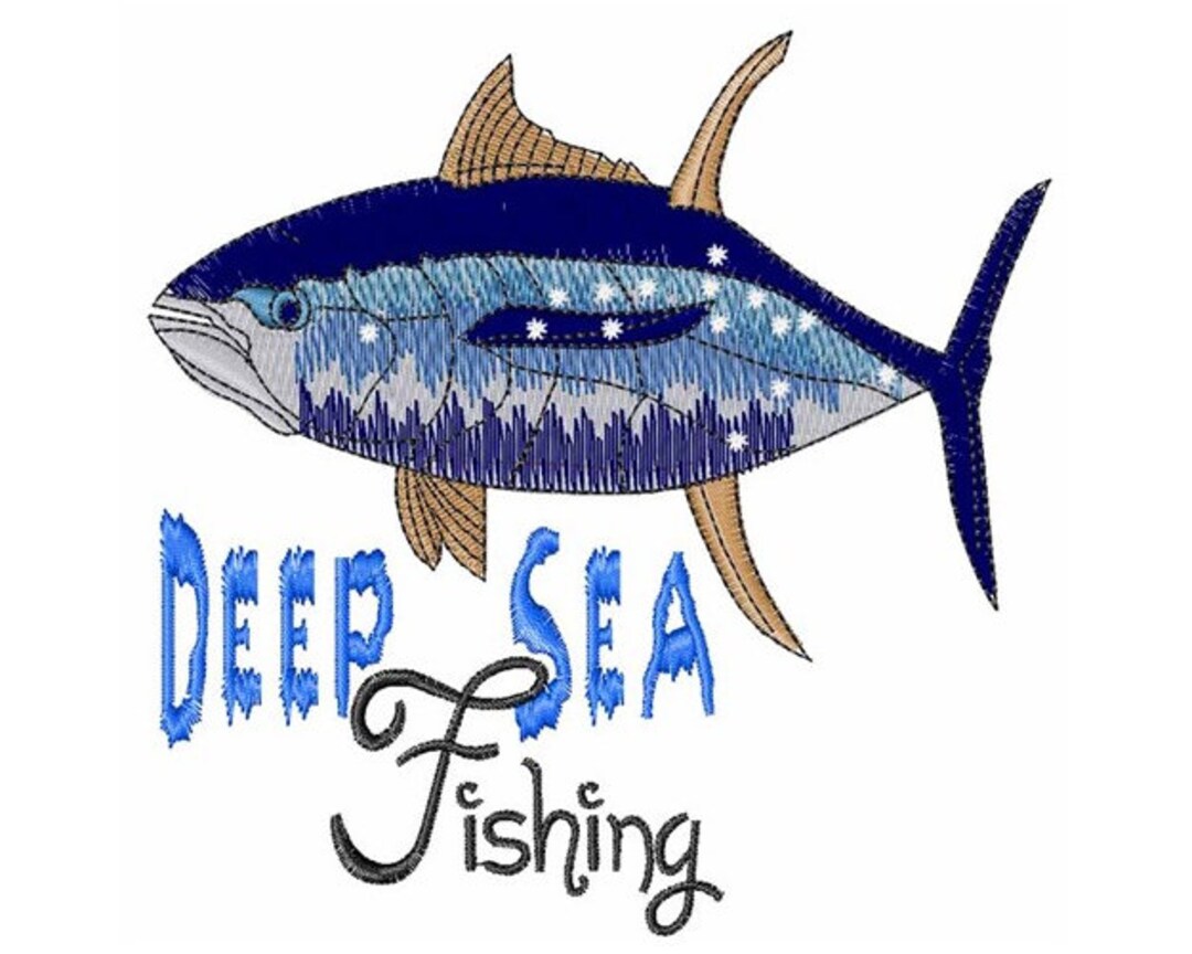 Deep Sea Fishing Machine Embroidery Design - Etsy