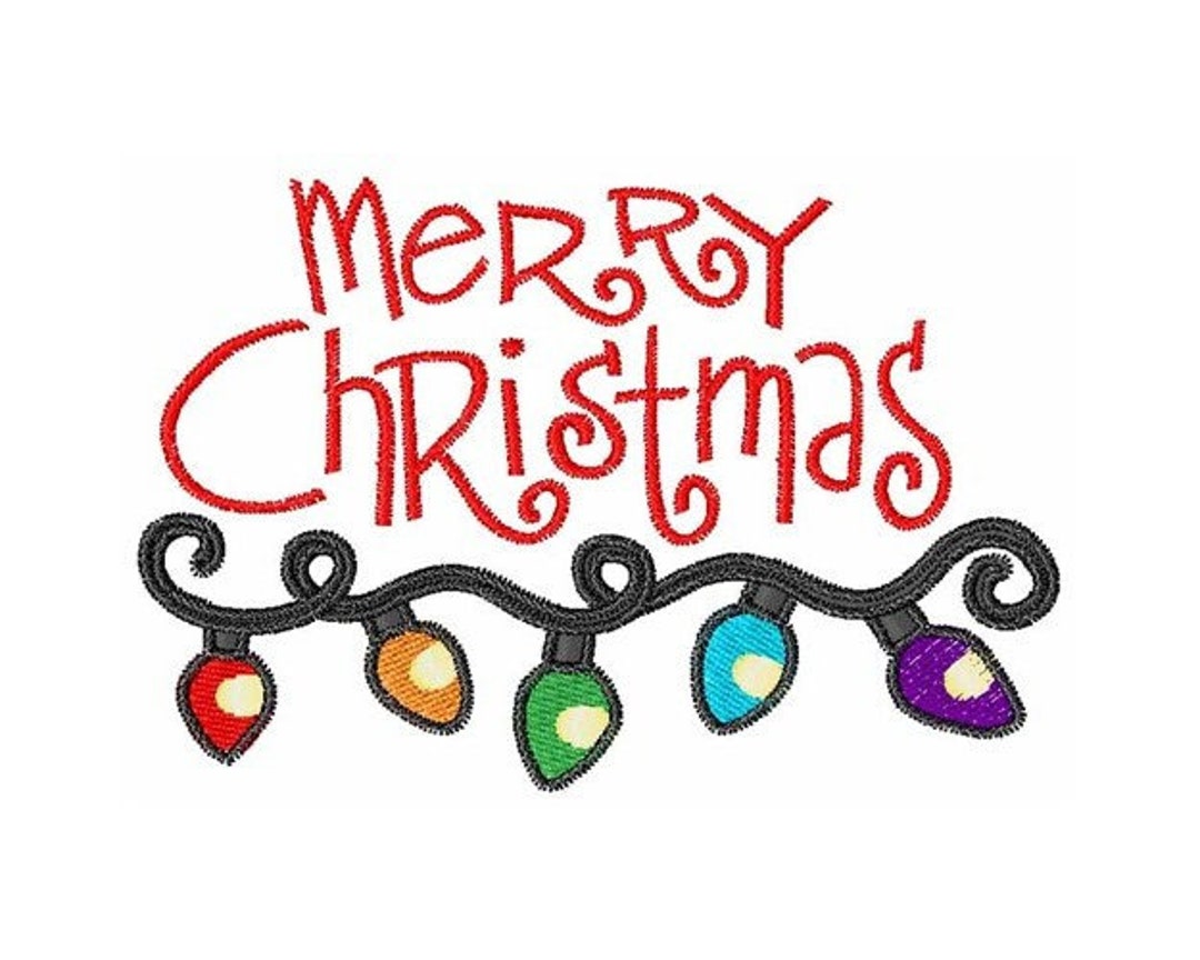 Merry Christmas Machine Embroidery Design - Etsy Canada