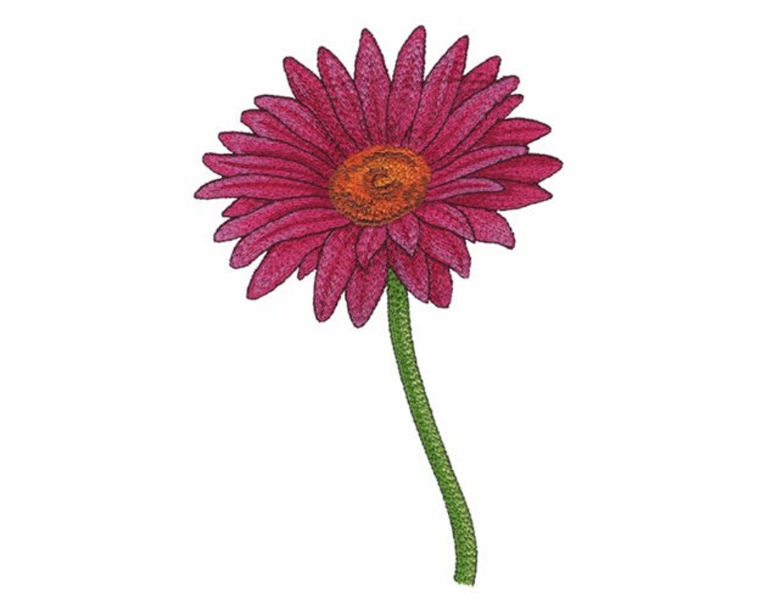 Single Flower Machine Embroidery Design - Etsy