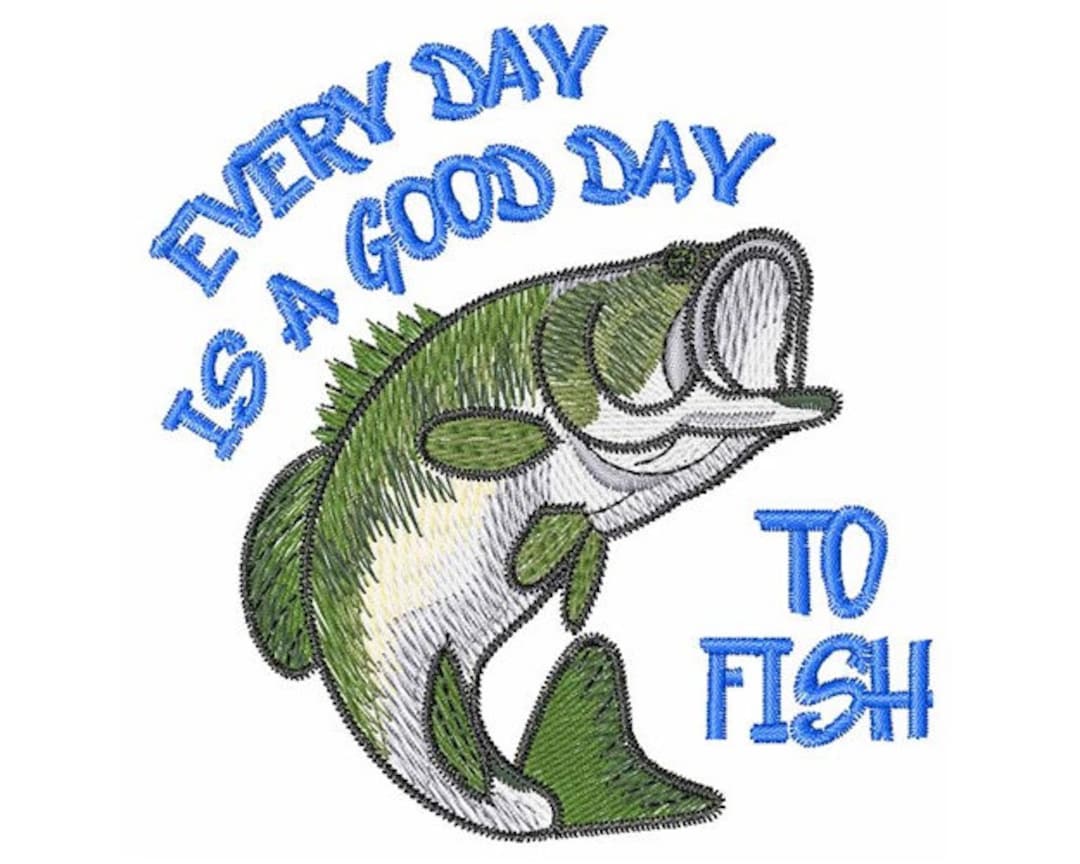 Good Day to Fish - Machine Embroidery Design - Etsy