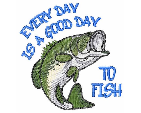Good Day to Fish Machine Embroidery Design - Etsy