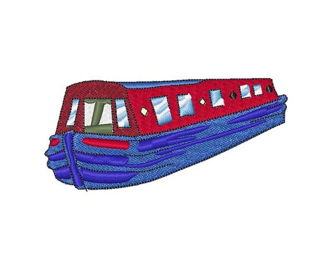 Narrow Boat - Machine Embroidery Design - Etsy