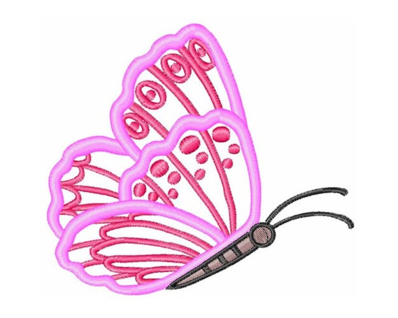 Butterfly Applique Machine Embroidery Design - Etsy
