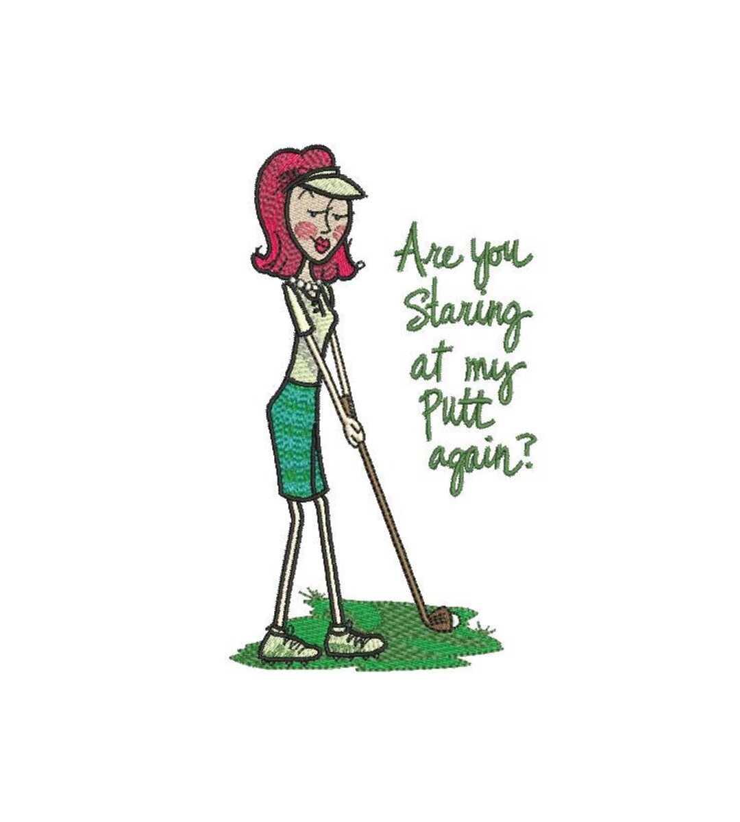 Lady Golfer - Machine Embroidery Design - Etsy