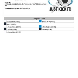 Just Kick It - Machine Embroidery Design - Etsy