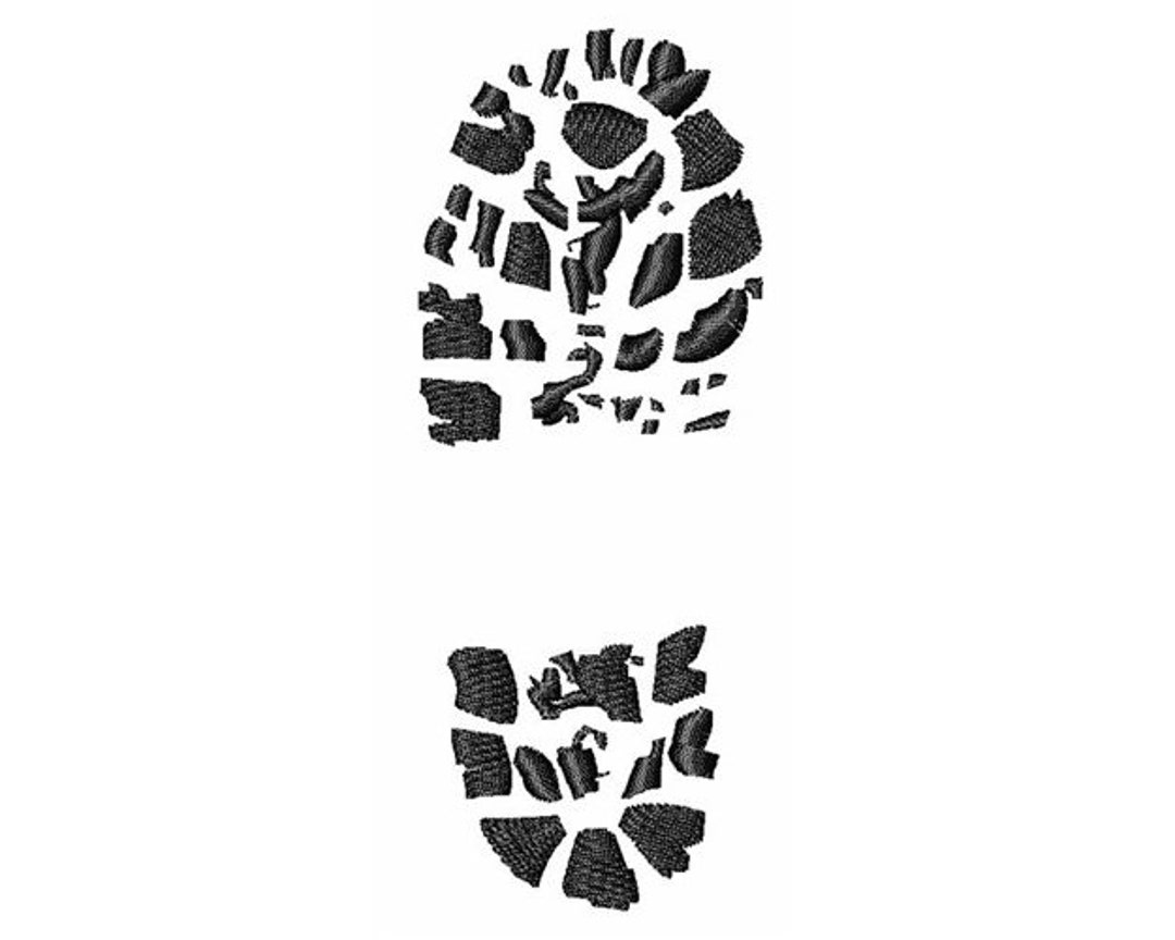Boot Print Machine Embroidery Design - Etsy