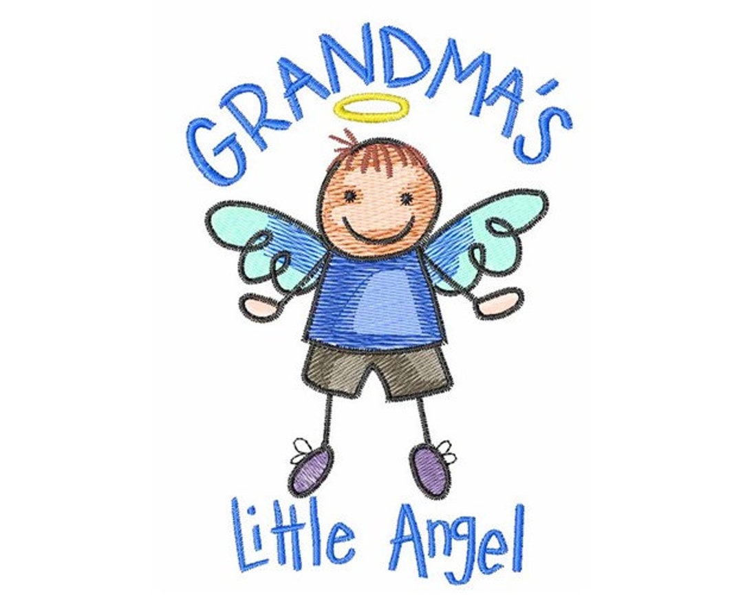 Grandmas Little Angel Machine Embroidery Design - Etsy