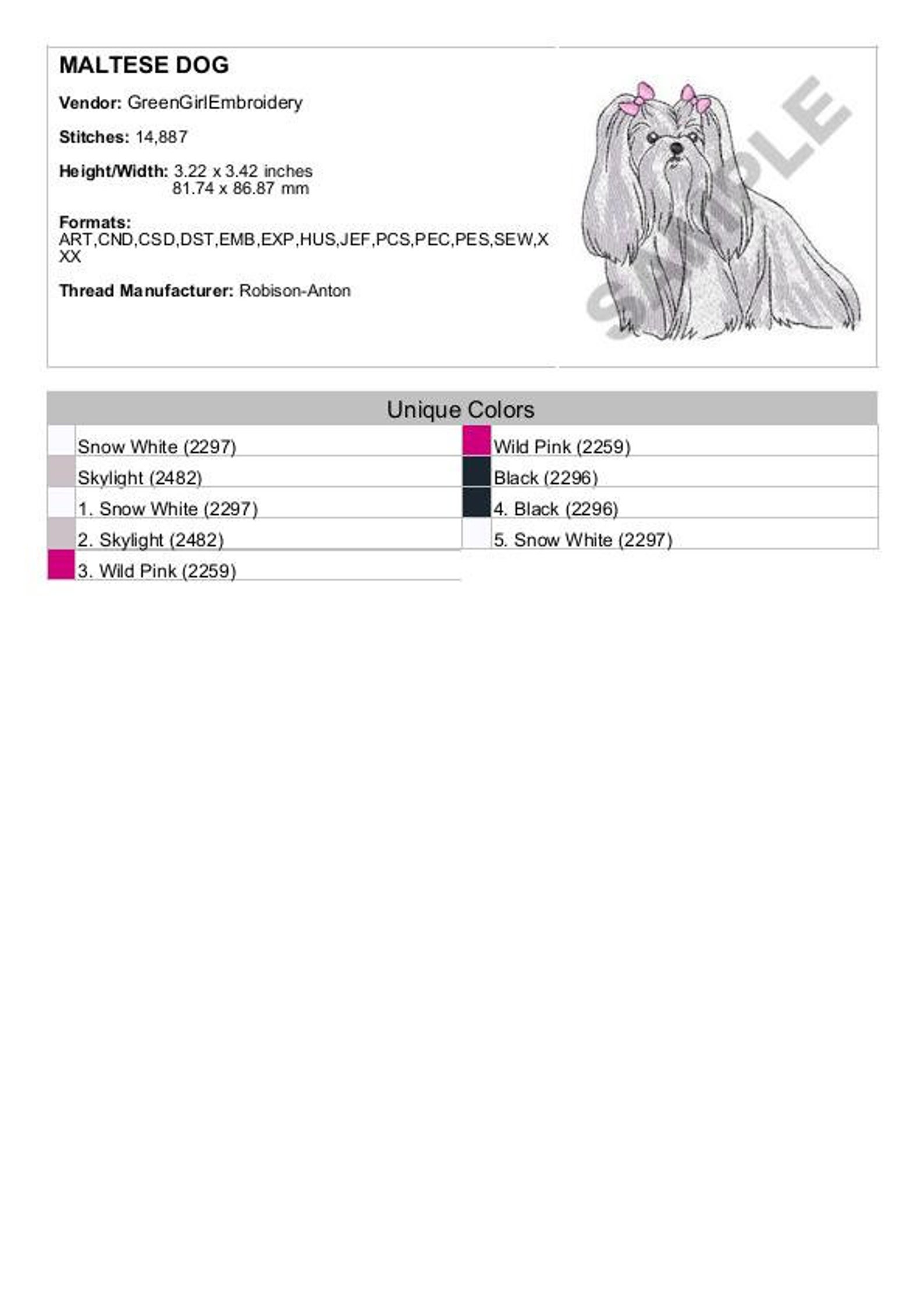 Maltese Dog Machine Embroidery Design - Etsy