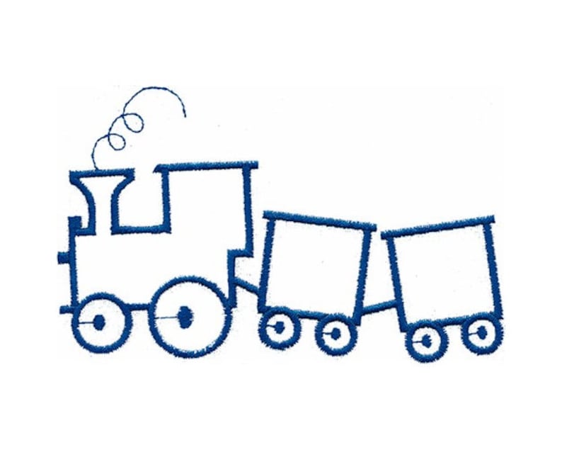 Train Machine Embroidery Design - Etsy