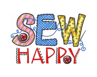Bee Happy Machine Embroidery Design 2 Sizes - Etsy