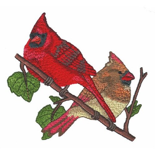 Red Cardinal Bird Machine Embroidery Design - Etsy