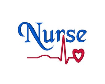 Heartbeat Embroidery Design. EKG Embroidery Design. Machine Embroidery ...