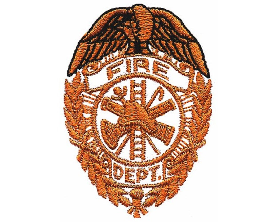 Fire Dept. Badge - Machine Embroidery Design - Etsy