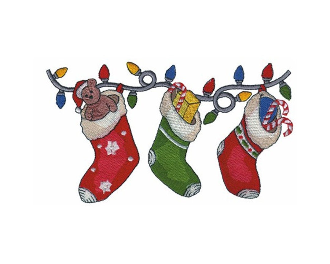 Christmas Stockings - Machine Embroidery Design - Etsy