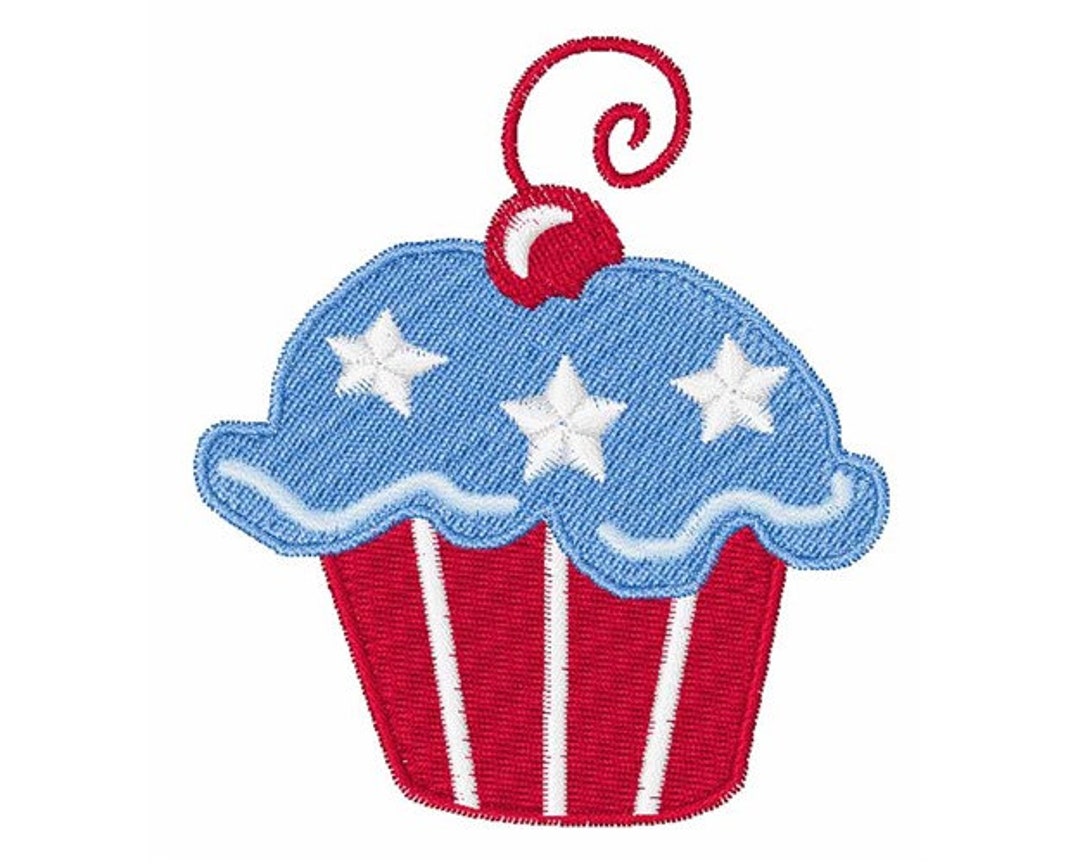 Americana Cupcake - Machine Embroidery Design - Etsy