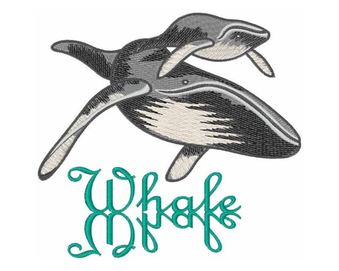 Humpback Whales Machine Embroidery Design - Etsy