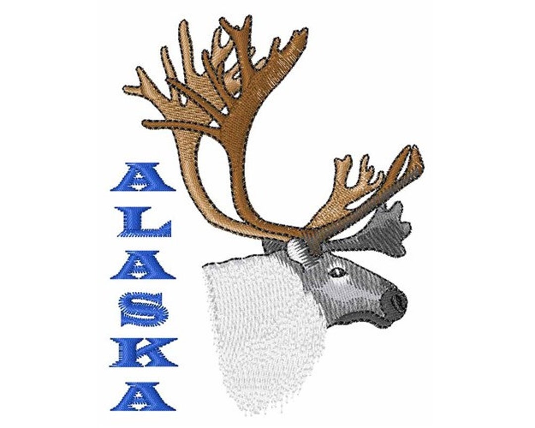 Alaska Caribou - Machine Embroidery Design - Etsy