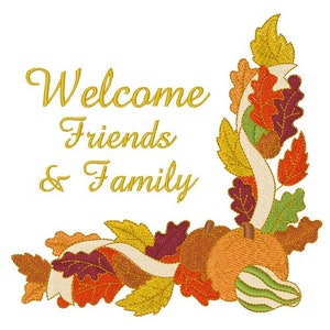 Welcome Friends & Family Machine Embroidery Design - Etsy