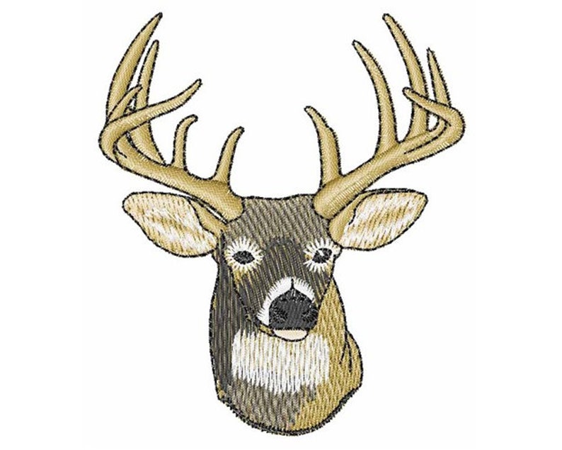 Deer Head Machine Embroidery Design - Etsy