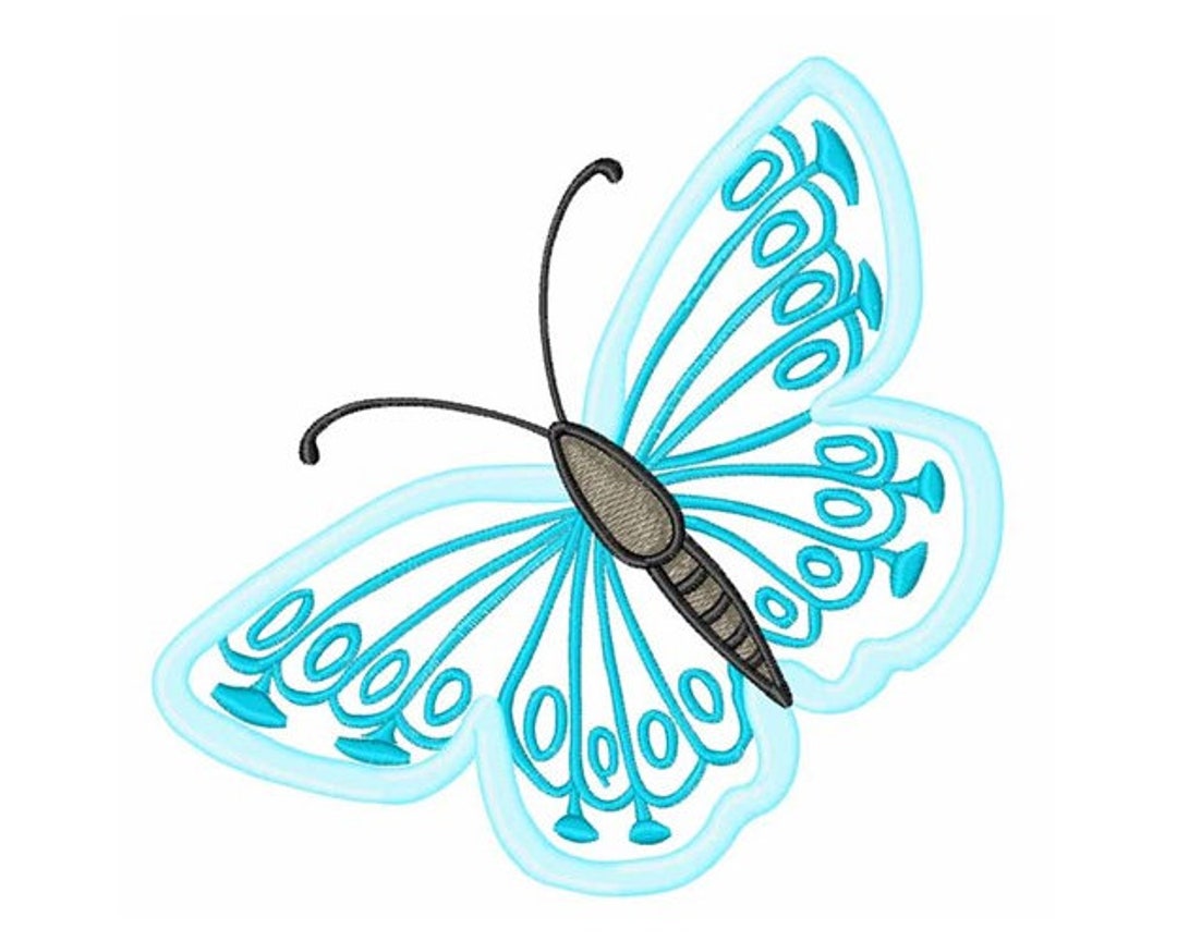 Large Butterfly Applique - Machine Embroidery Design - Etsy