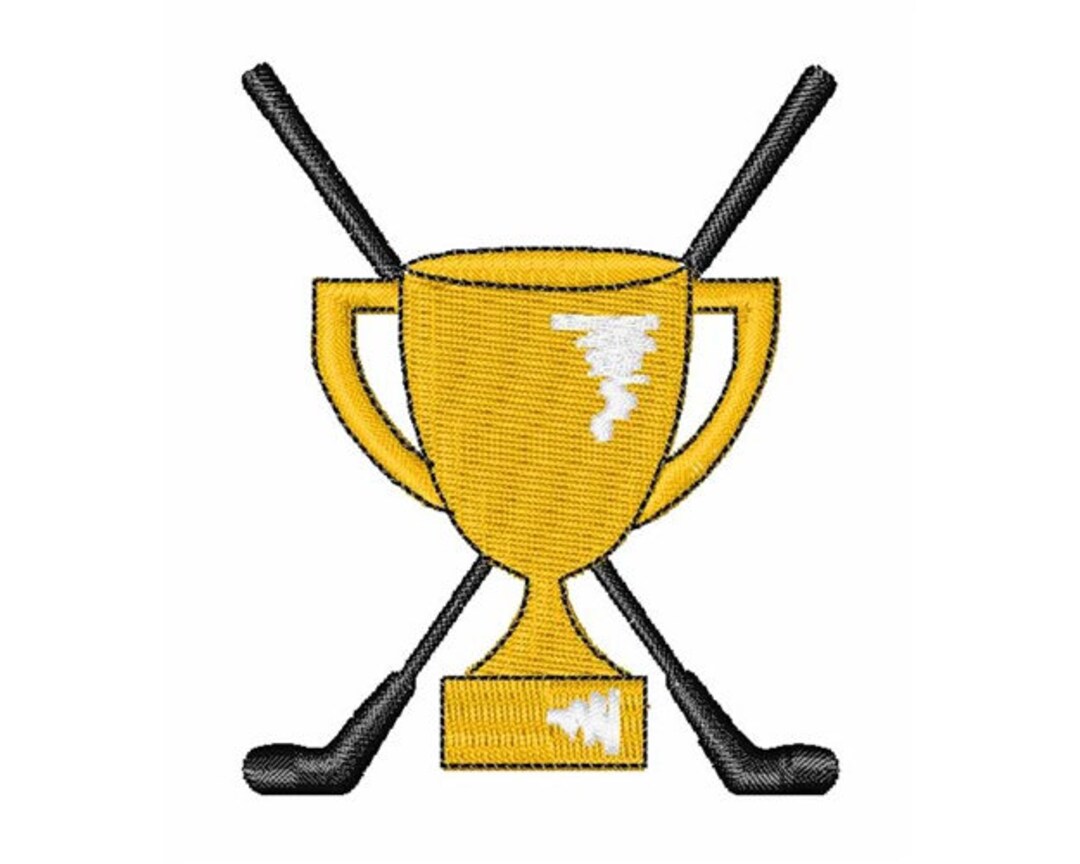 Golf Trophy Cup - Machine Embroidery Design - Etsy