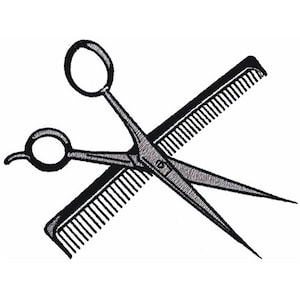 Scissors and Comb - Machine Embroidery Design - Etsy