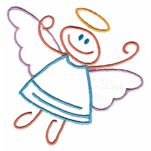 Stick Angel - Machine Embroidery Design - Etsy