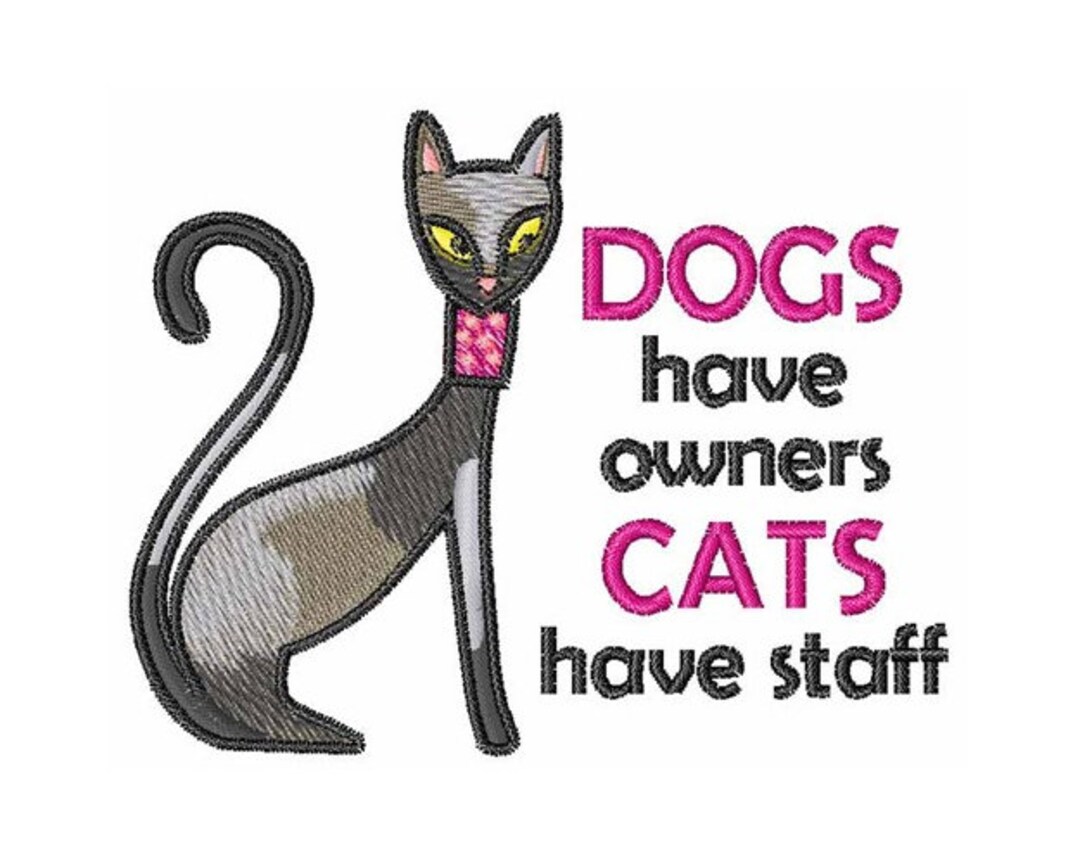 Cats Have Staff - Machine Embroidery Design - Etsy
