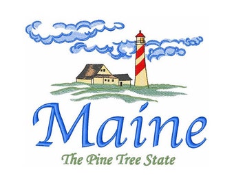 Maine Calligraphy Fancy Script 3 Instant Download Machine Embroidery ...